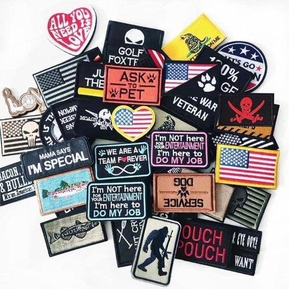 TXSN | Art | 2pcs Random Tactical Morale Embroidery Loop And Hook ...